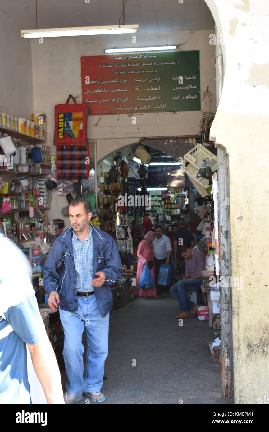 Views of the huge souk / market (open and covered) in Tangiers ...