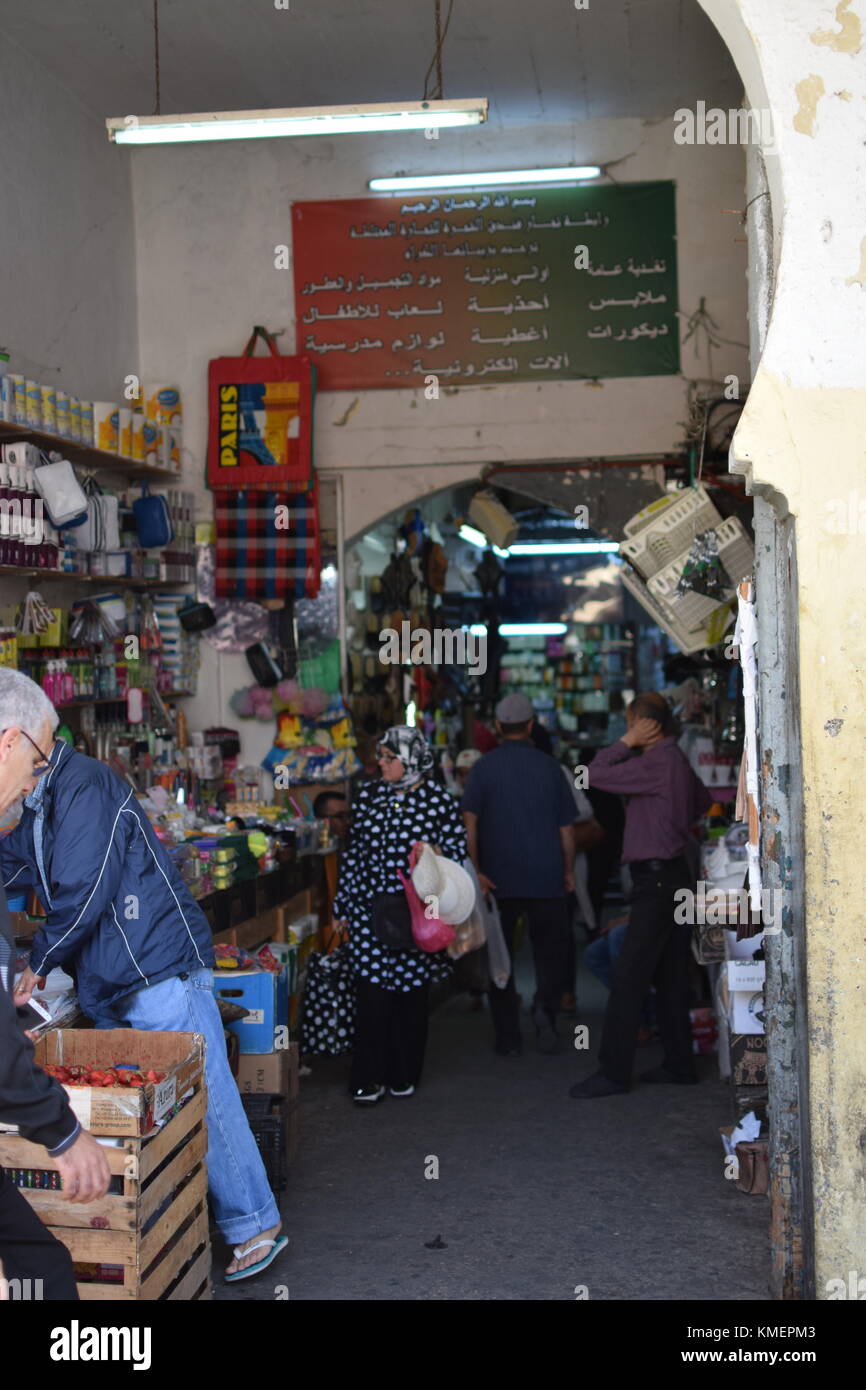 Views of the huge souk / market (open and covered) in Tangiers ...
