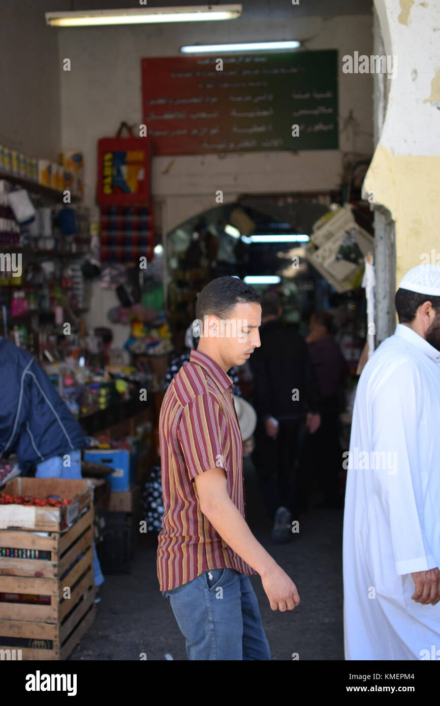 Views of the huge souk / market (open and covered) in Tangiers ...