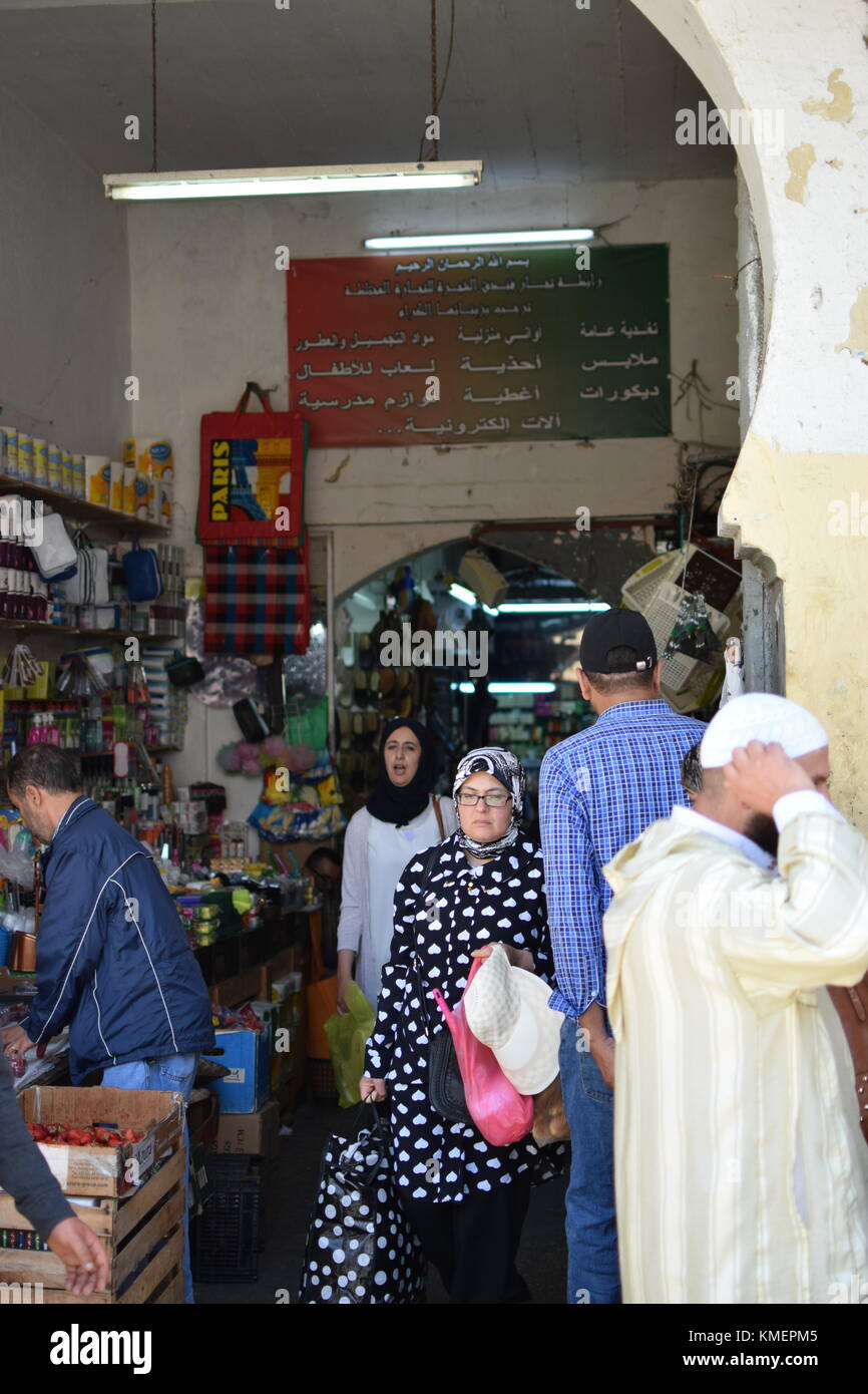 Views of the huge souk / market (open and covered) in Tangiers ...