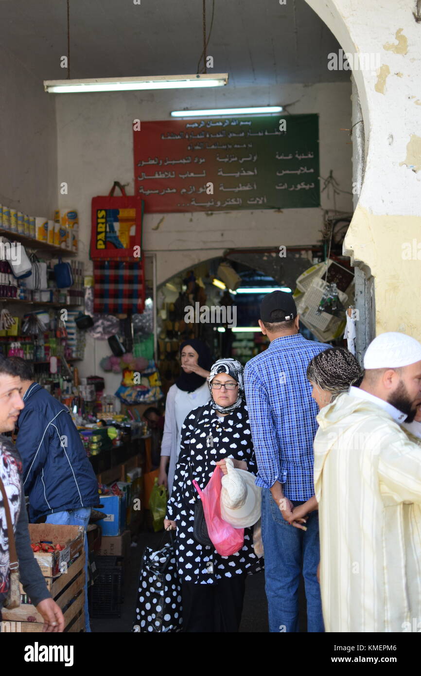 Views of the huge souk / market (open and covered) in Tangiers ...