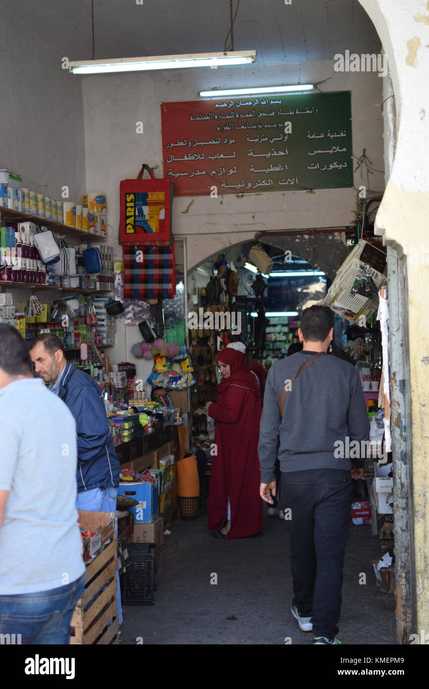 Views of the huge souk / market (open and covered) in Tangiers ...
