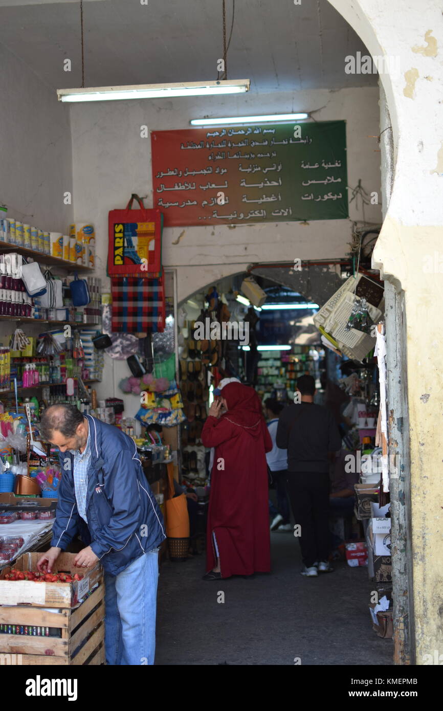 Views of the huge souk / market (open and covered) in Tangiers ...