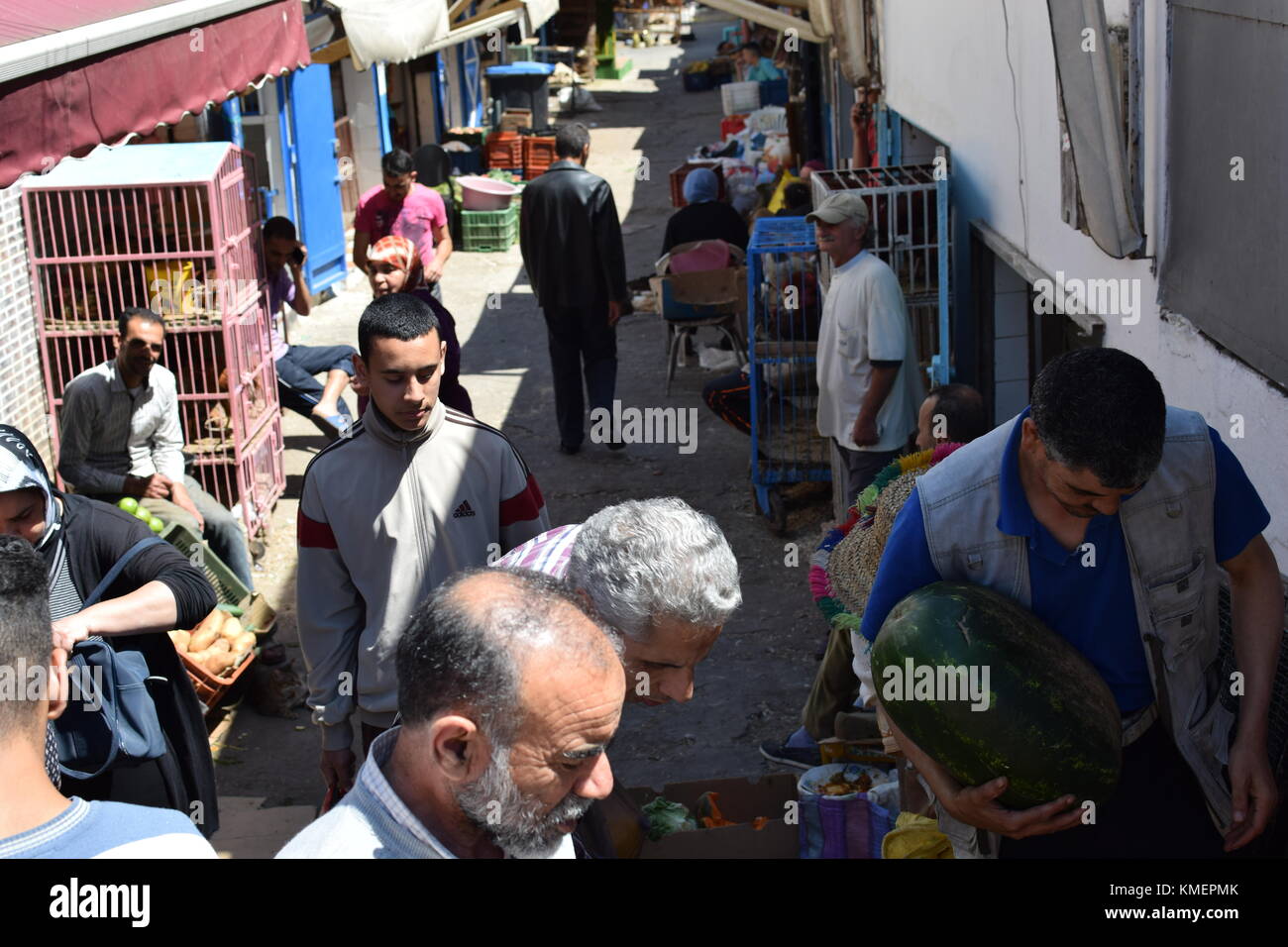 Views of the huge souk / market (open and covered) in Tangiers ...