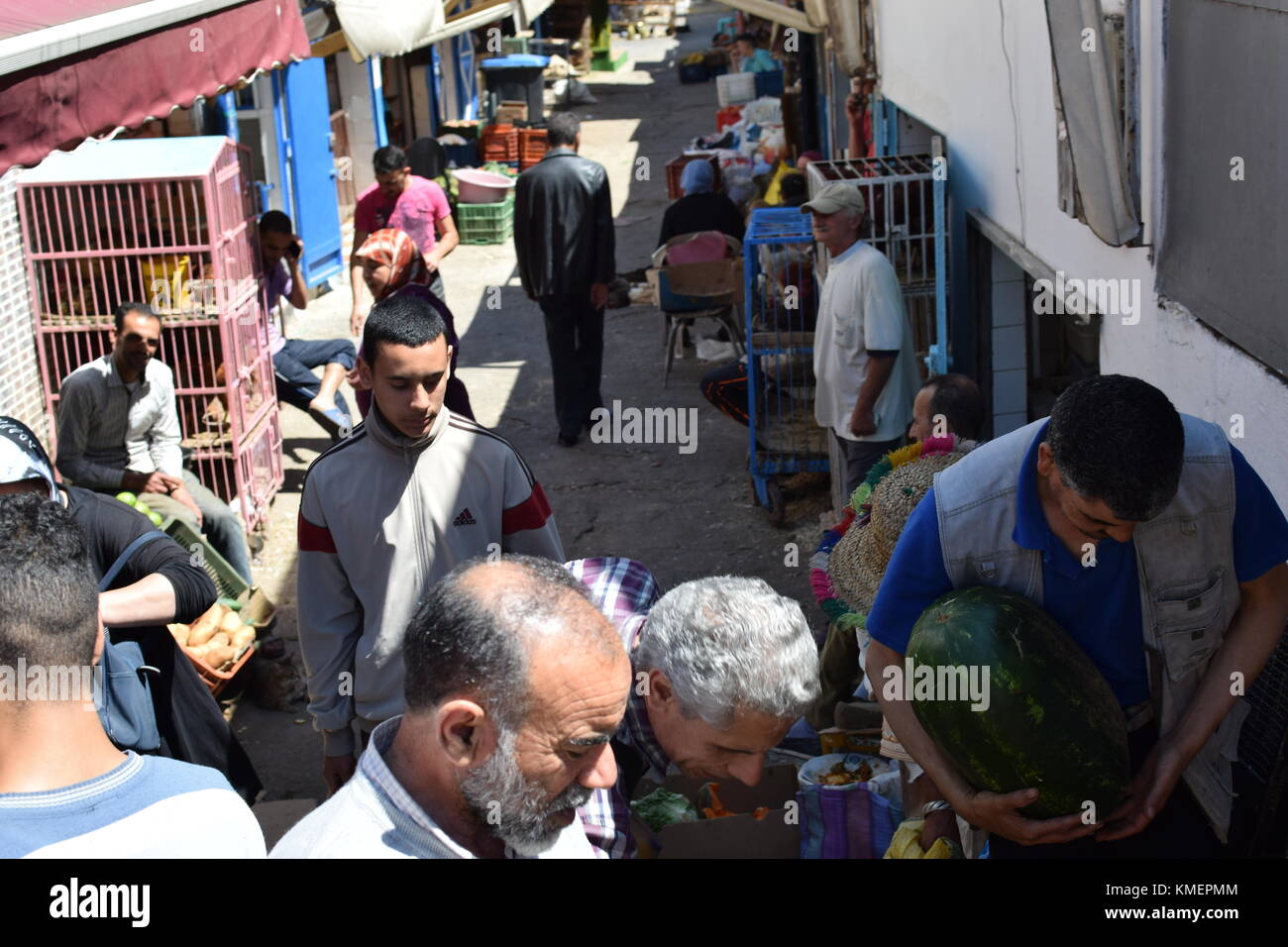 Views of the huge souk / market (open and covered) in Tangiers ...