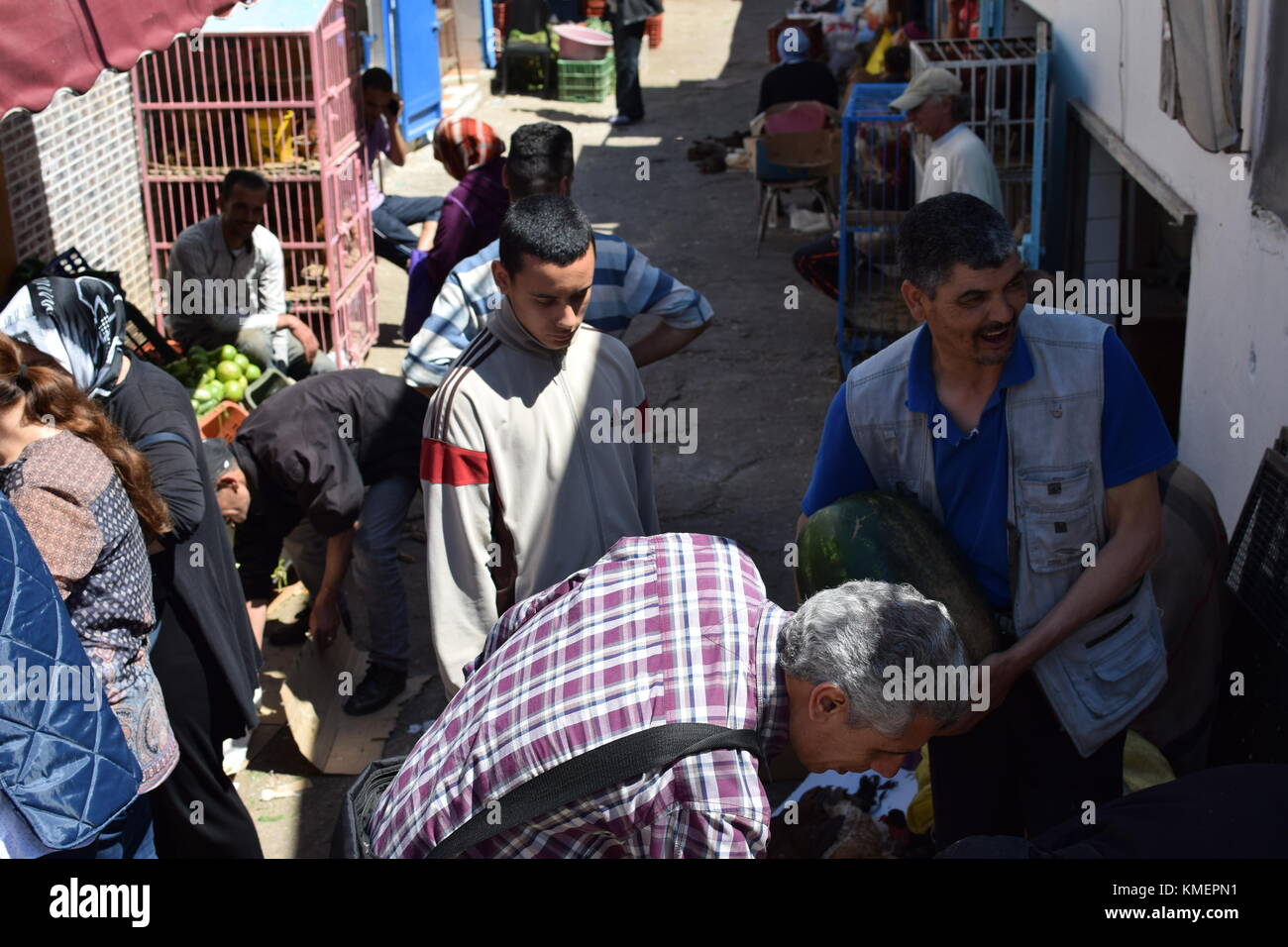 Views of the huge souk / market (open and covered) in Tangiers ...