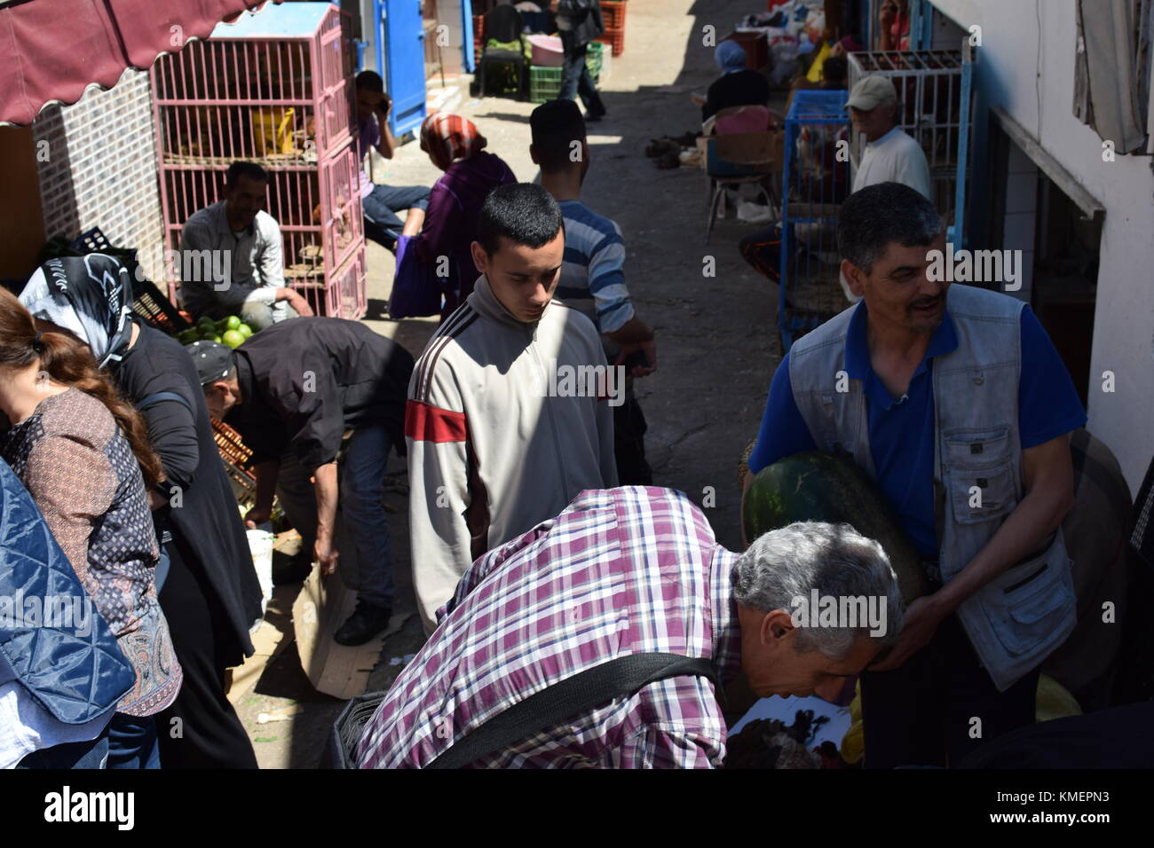 Views of the huge souk / market (open and covered) in Tangiers ...