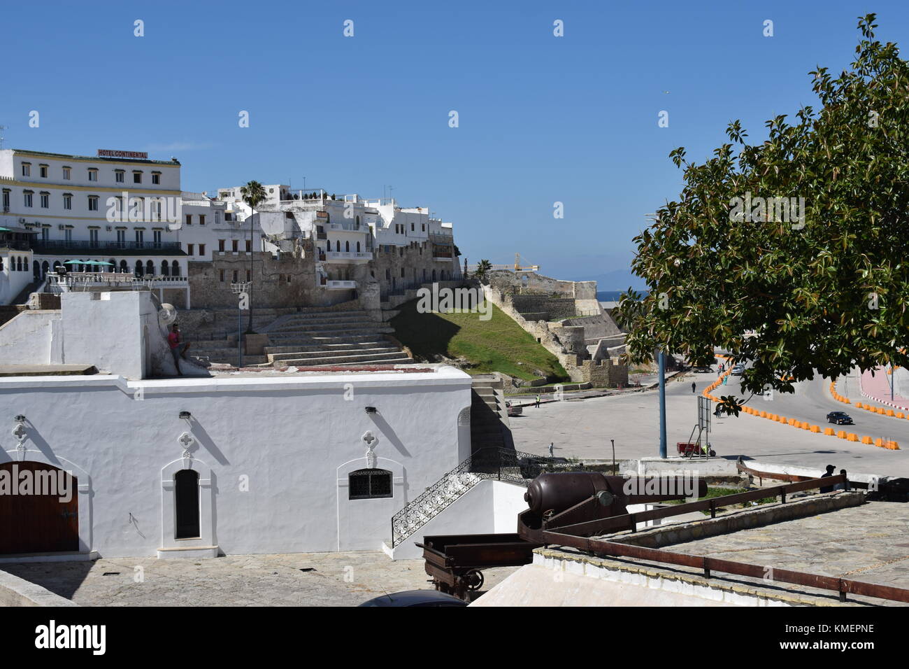 Port / Harbour area of Tangier, Morocco with Oriana cruise ship in port ...