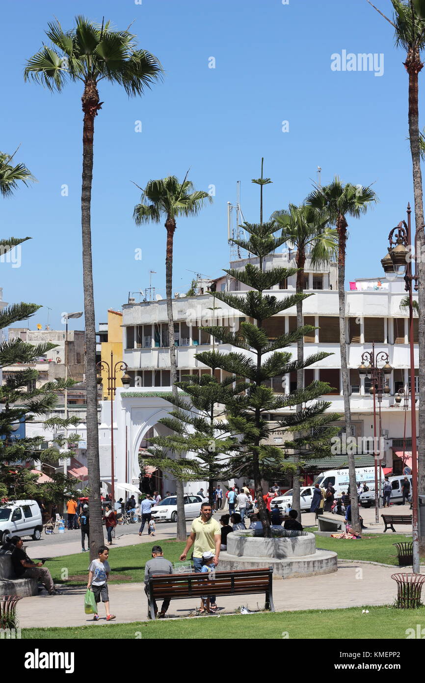 Grand Socco or main city square in Tangier, Morocco Stock Photo - Alamy