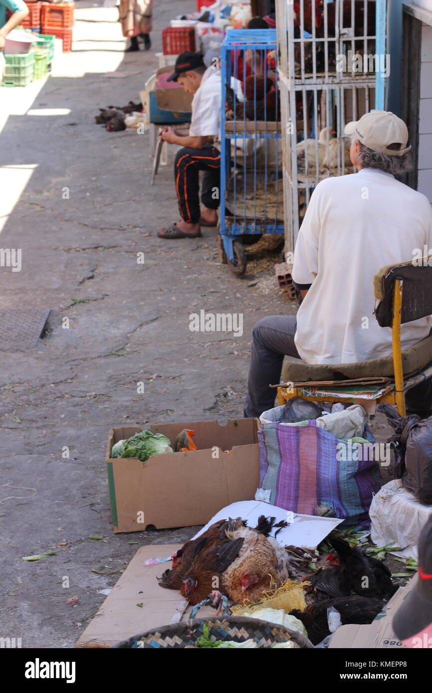 Views of the huge souk / market (open and covered) in Tangiers ...