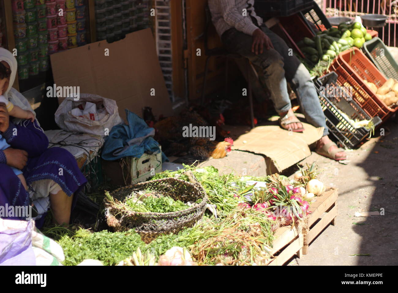 Views of the huge souk / market (open and covered) in Tangiers ...
