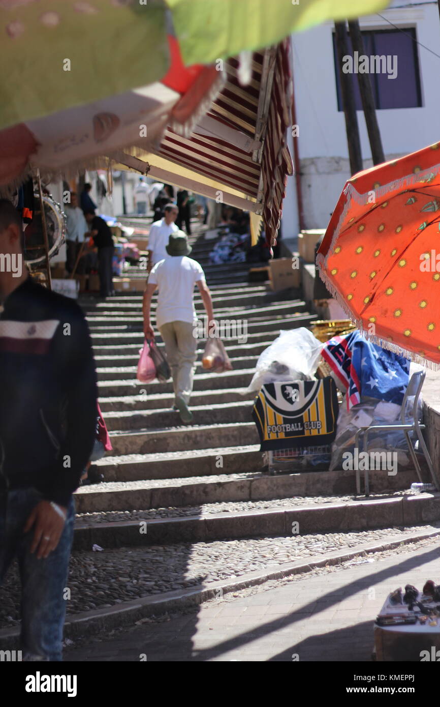 Views of the huge souk / market (open and covered) in Tangiers ...