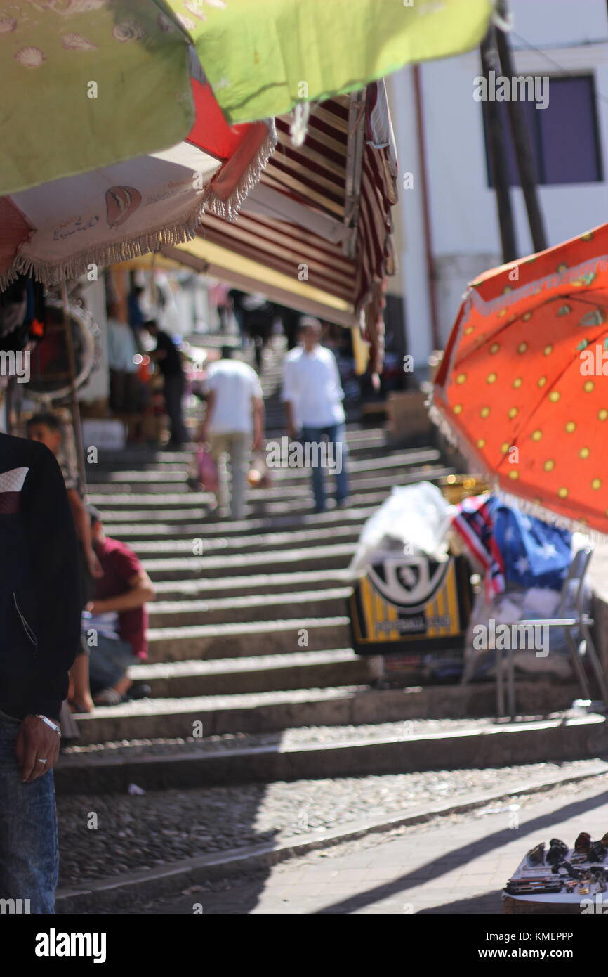 Views of the huge souk / market (open and covered) in Tangiers ...