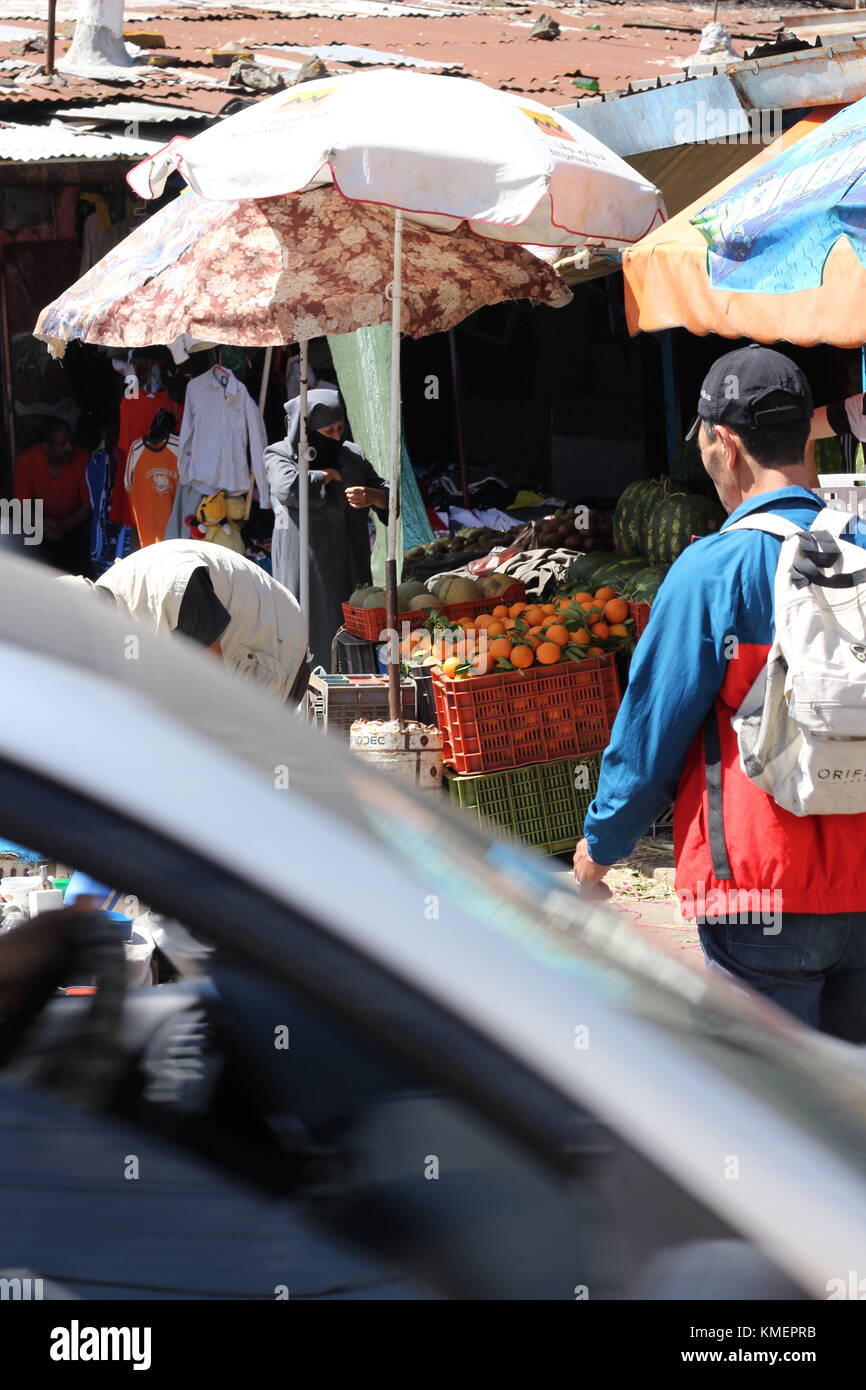 Views of the huge souk / market (open and covered) in Tangiers ...