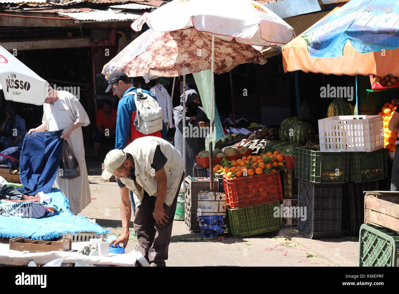 Views of the huge souk / market (open and covered) in Tangiers ...