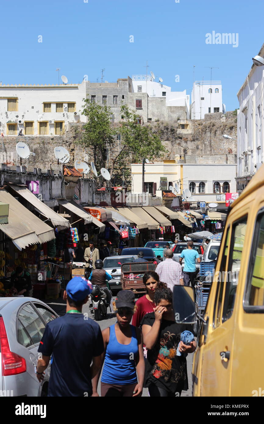 Views of the huge souk / market (open and covered) in Tangiers ...