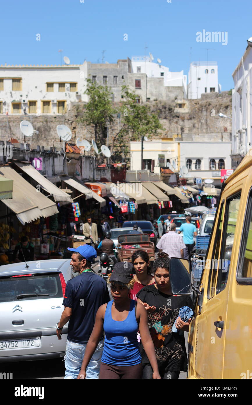 Views of the huge souk / market (open and covered) in Tangiers ...
