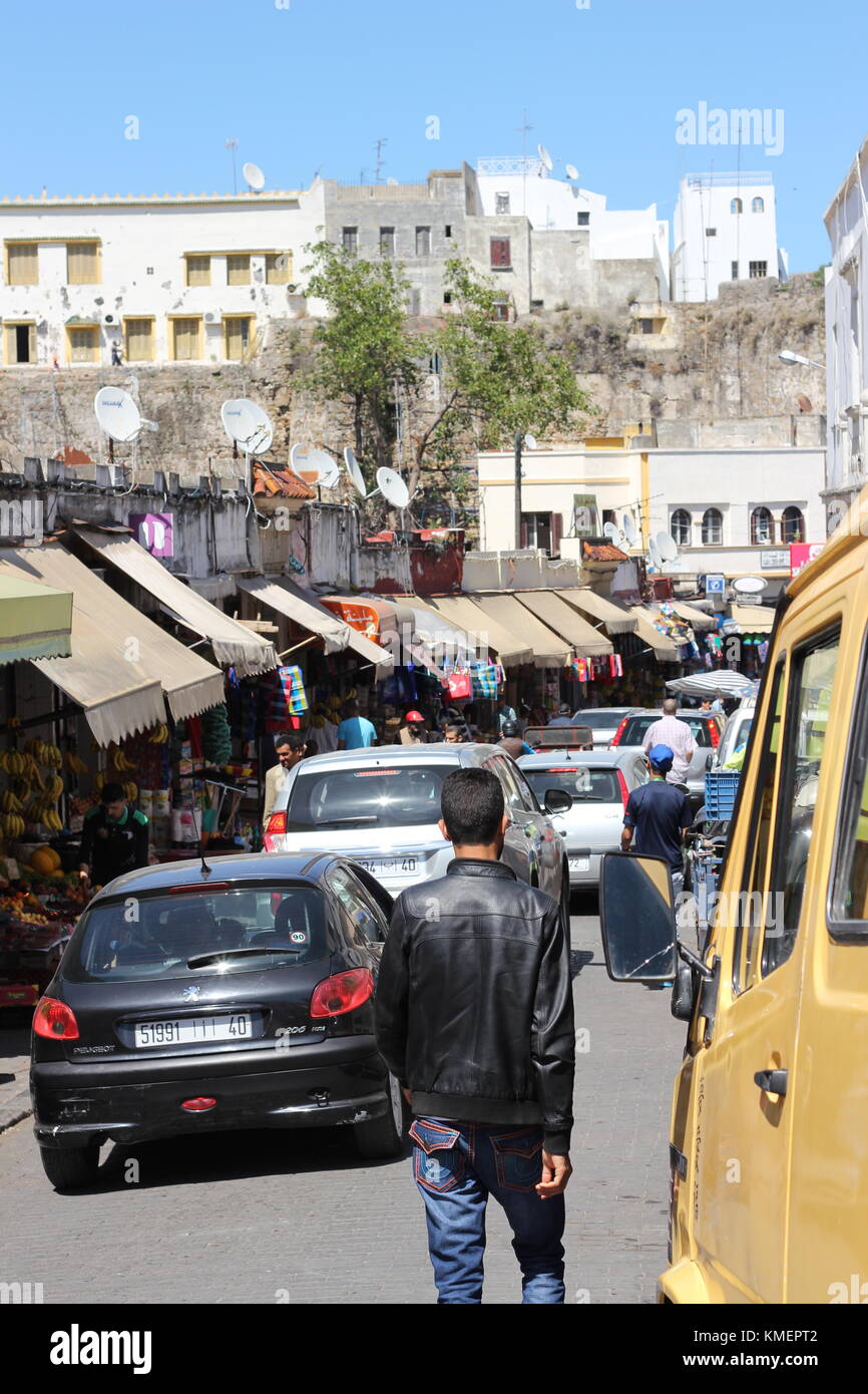 Views of the huge souk / market (open and covered) in Tangiers ...