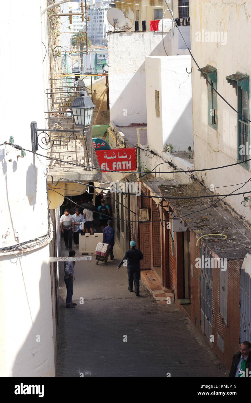 Views of the huge souk / market (open and covered) in Tangiers ...