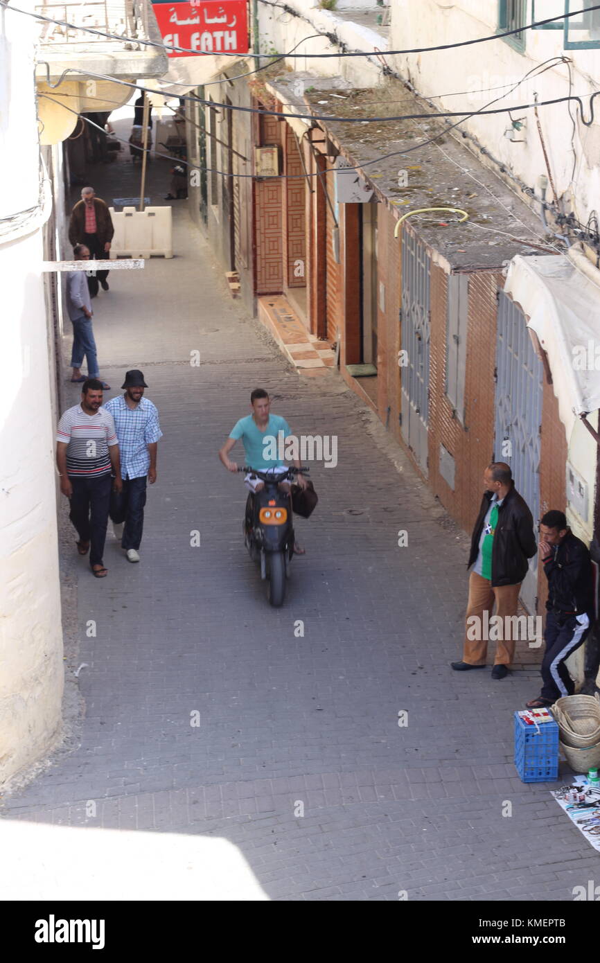 Views of the huge souk / market (open and covered) in Tangiers ...