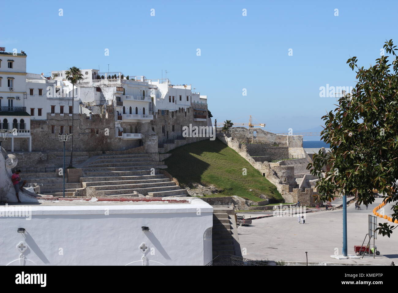 Port / Harbour area of Tangier, Morocco with Oriana cruise ship in port ...
