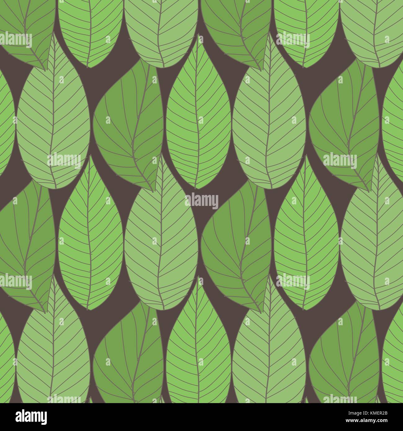 Simple seamless organic wallpaper with a pattern of leaves and green ...