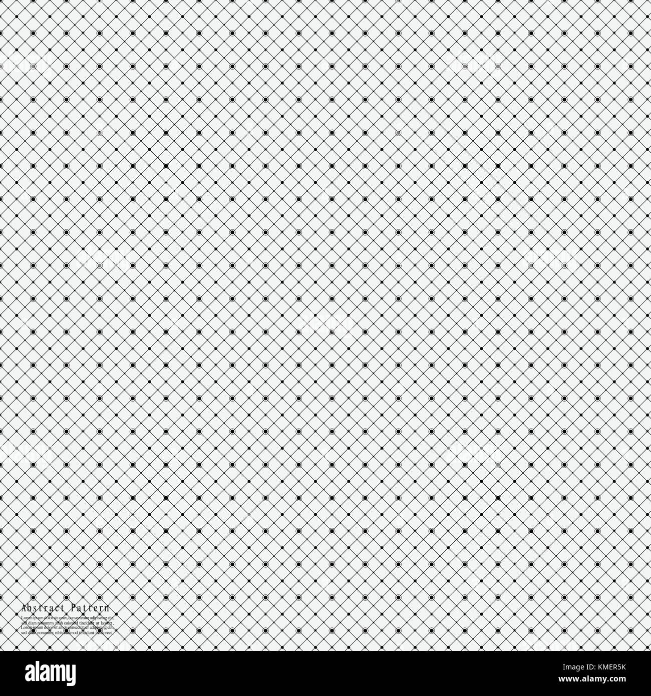 Geometric Abstract Background With Connected Line And Dots Patterns