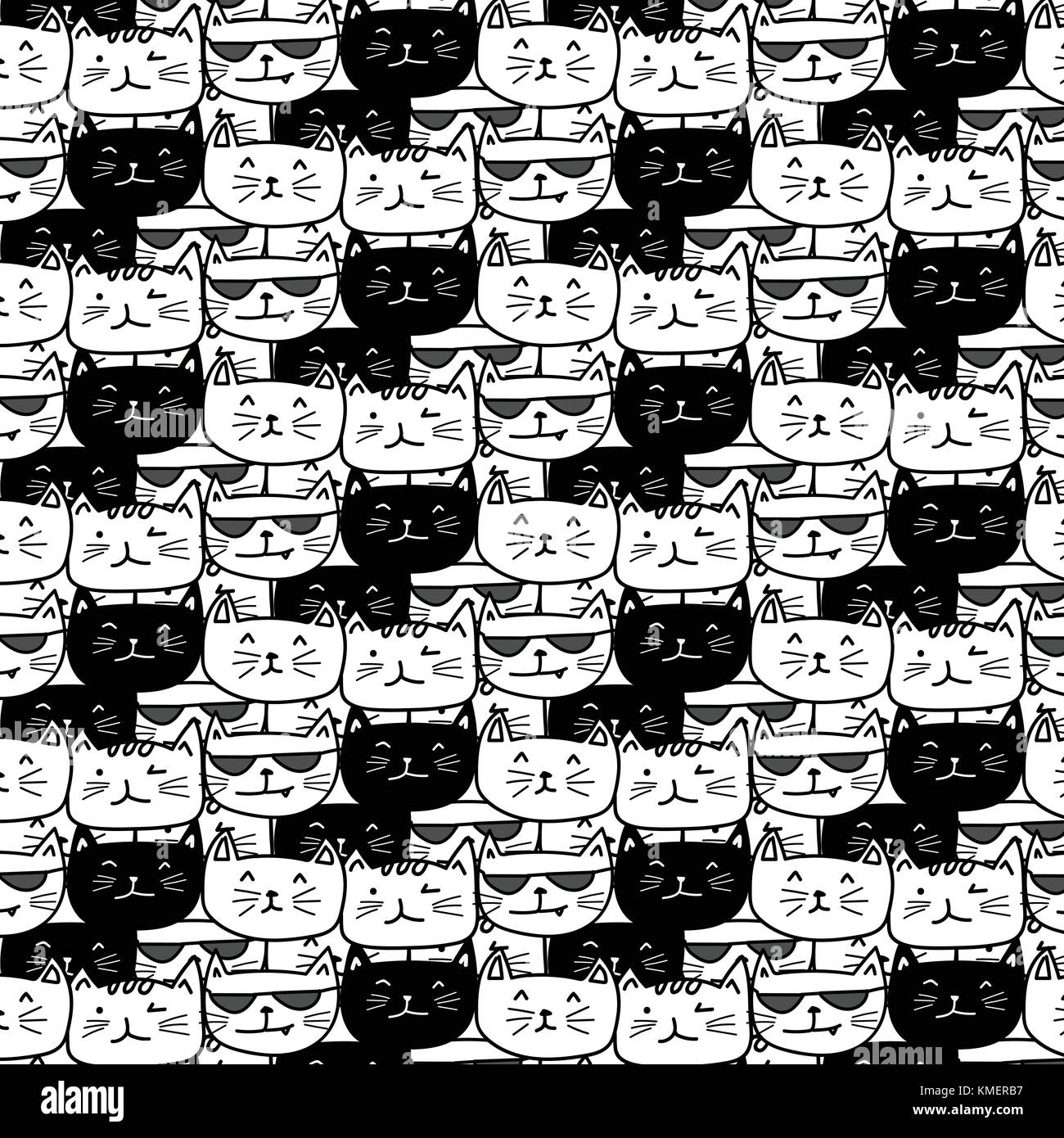 Love cats vector vectors Black and White Stock Photos & Images - Alamy
