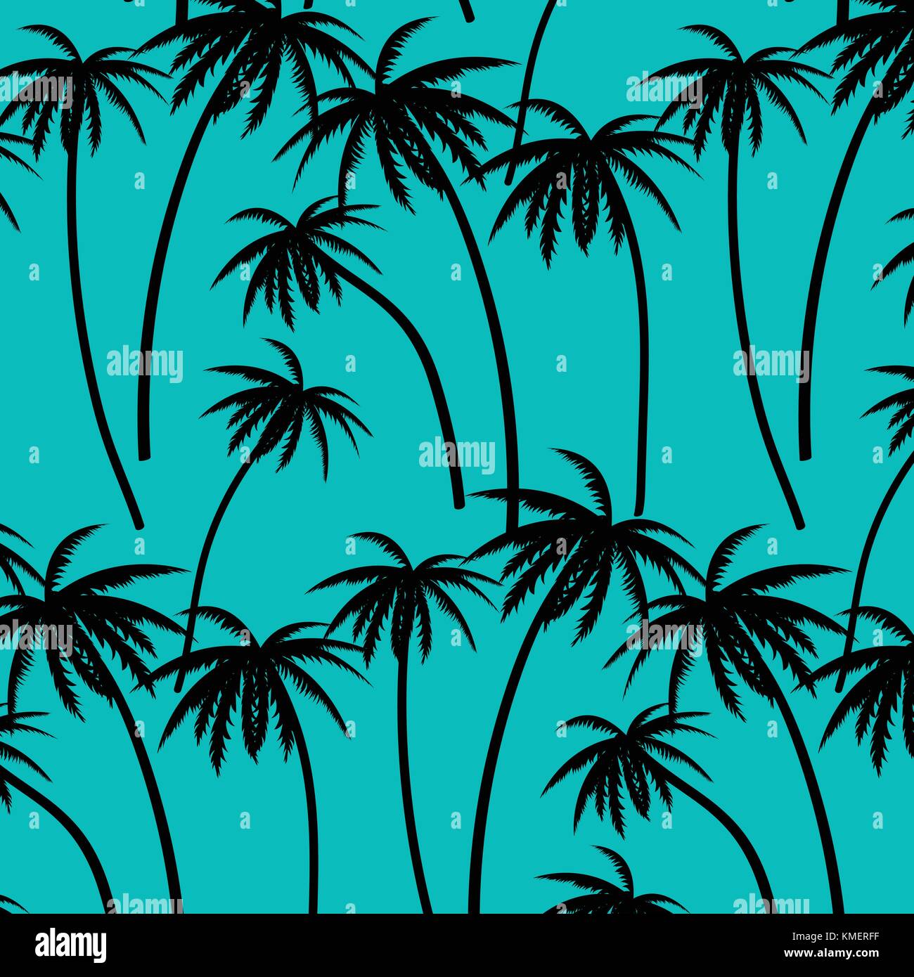 Hand Drawn Palm Trees Vector Illustration. Illustration With Tropical ...