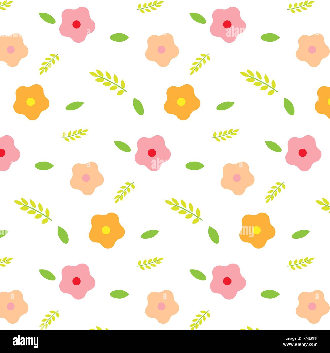 Pattern With Elegant Lovely Flower. Vector Illustration Stock Vector ...