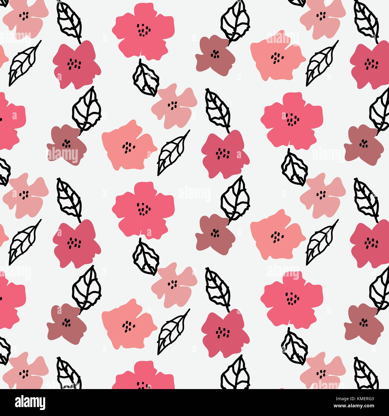 Pattern With Elegant Lovely Flower. Vector Illustration Stock Vector ...