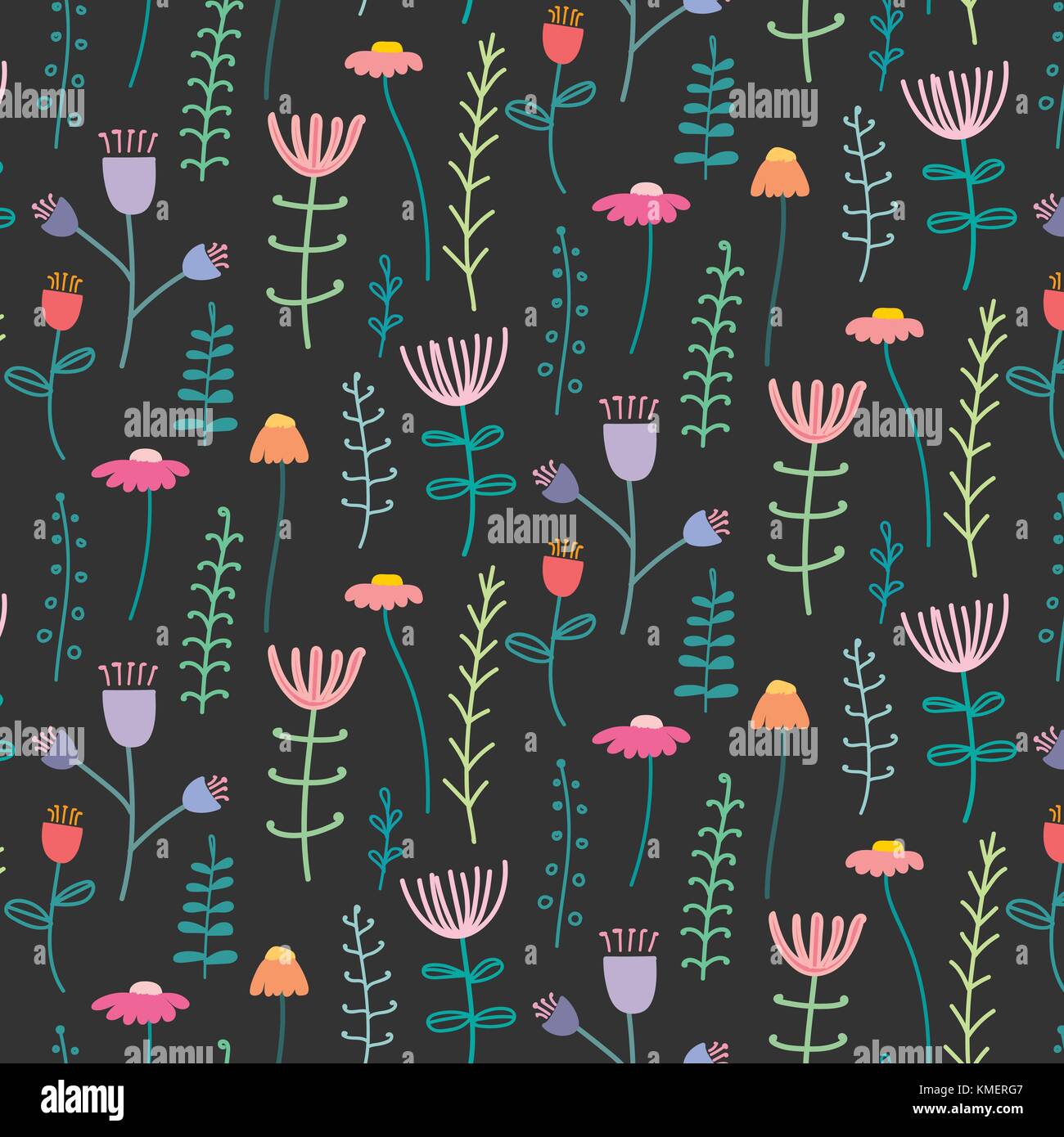 Pattern With Elegant Lovely Flower. Vector Illustration Stock Vector ...