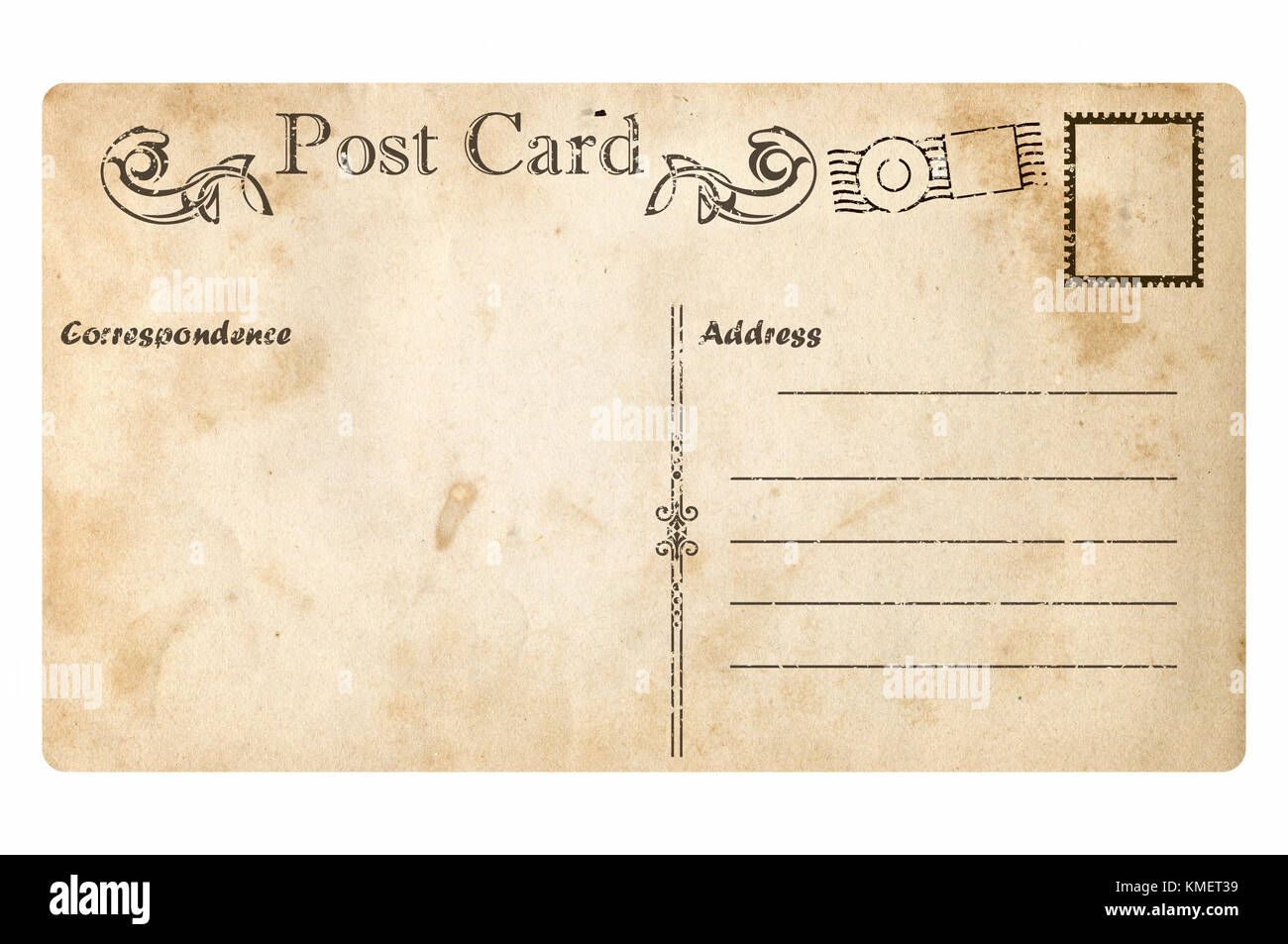 Original post card background. Aging post card for the design Stock ...