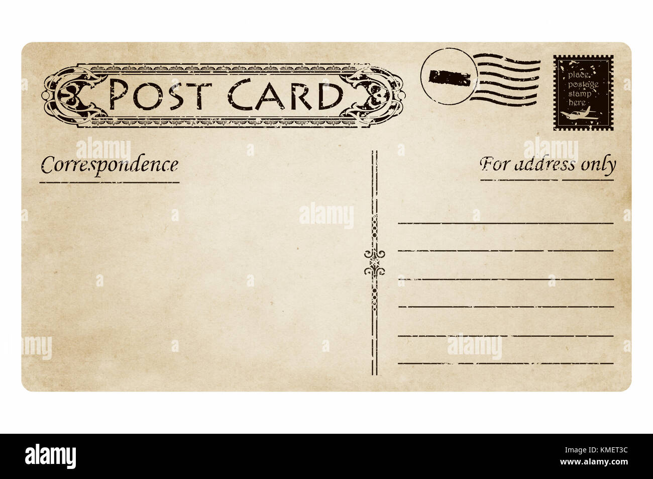 Original post card background. Aging post card for the design Stock ...