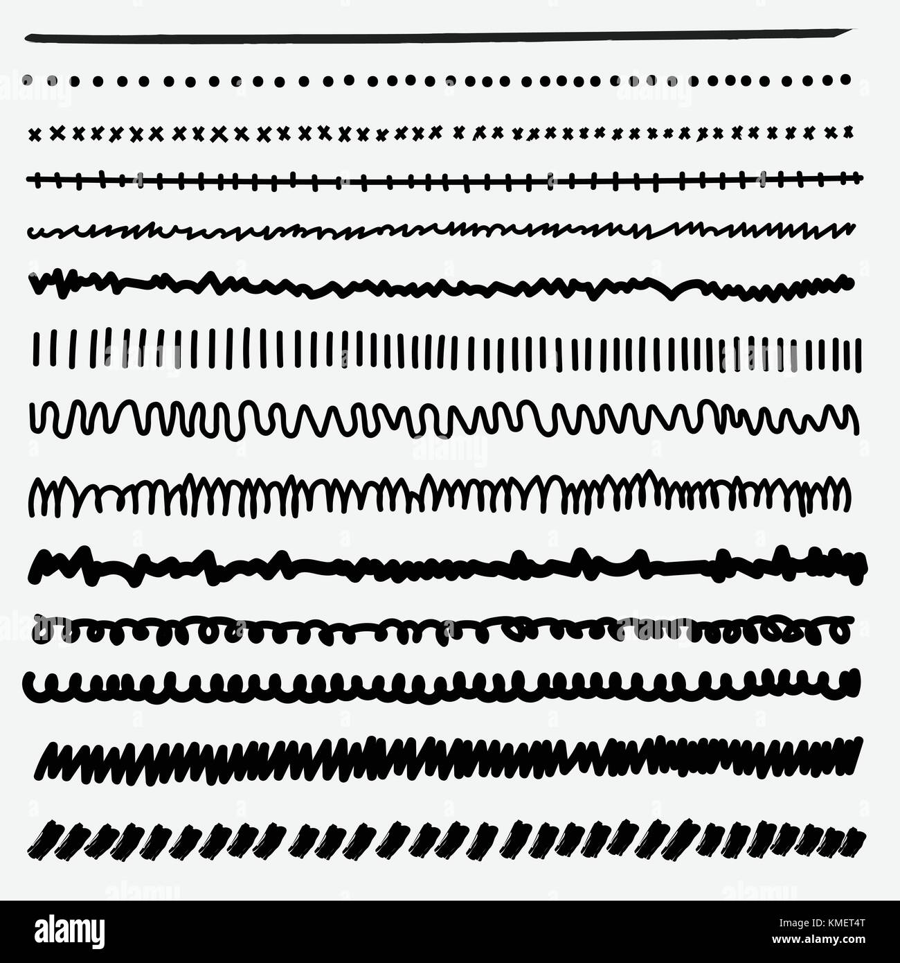 Vector Set Of Line Grunge Hand Drawn Textures Stock Vector Image & Art ...