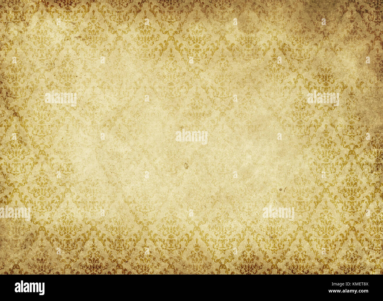 Aged dirty paper background with decorative vintage patterns. Vintage ...