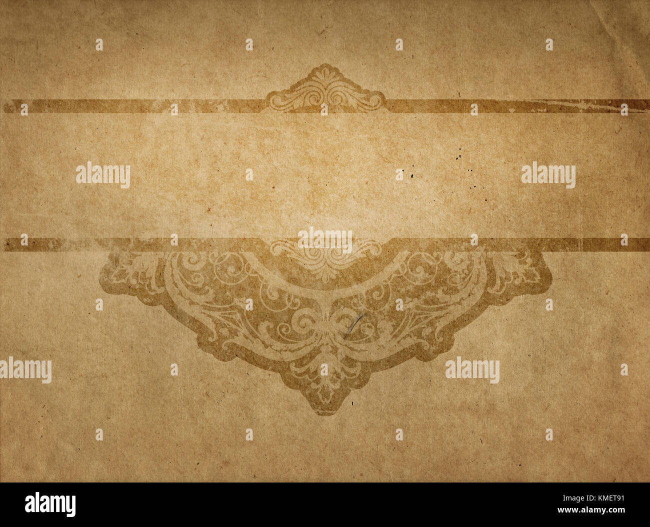 Old paper with decorative pattern and copy space for the text Stock ...