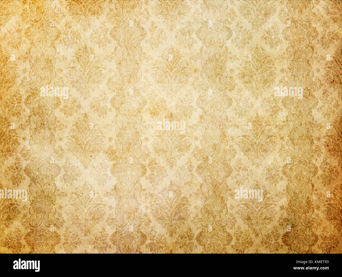 Old yellowed paper with decorative vintage patterns. Vintage paper ...