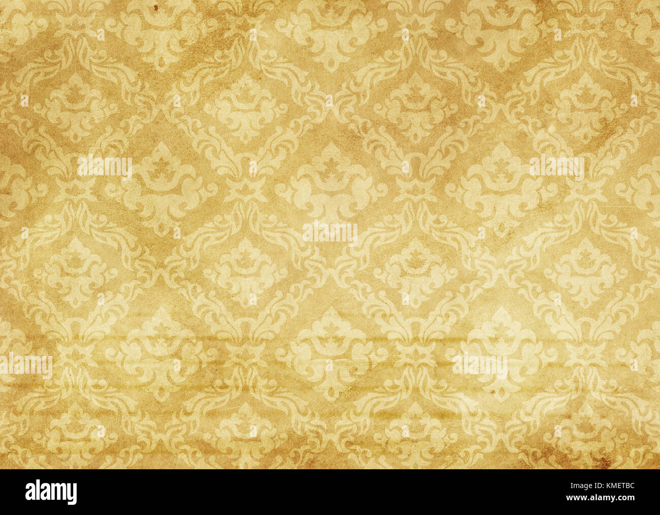 Old dirty paper background with old-fashioned patterns. Old wallpaper ...