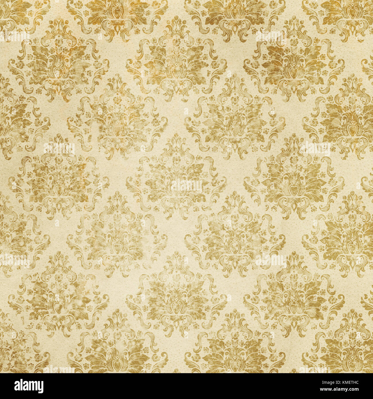 Aged dirty paper background with floral patterns. Vintage paper texture ...