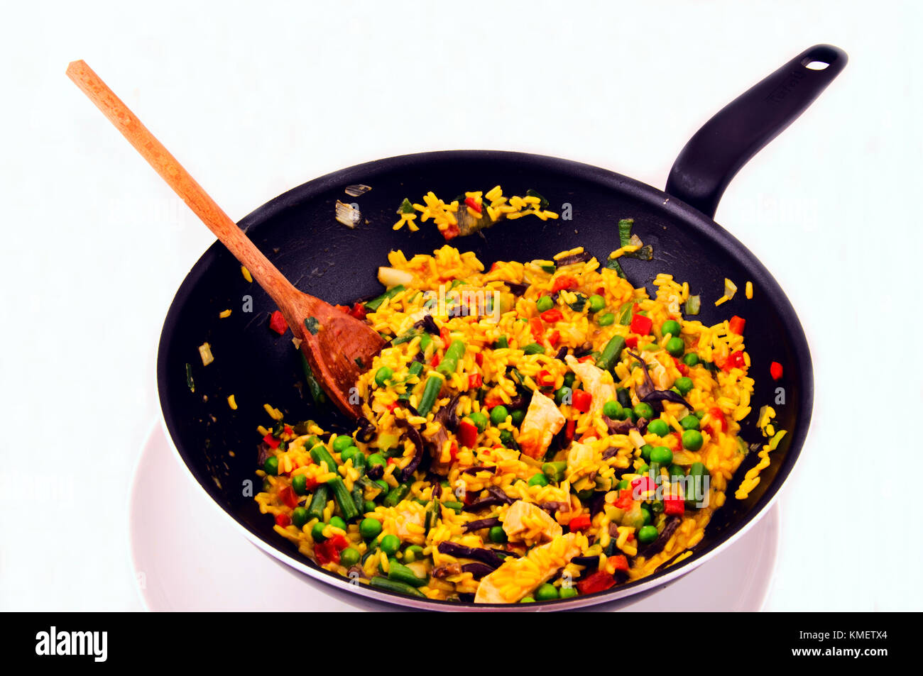 Risotto In Pan Stock Photo - Alamy