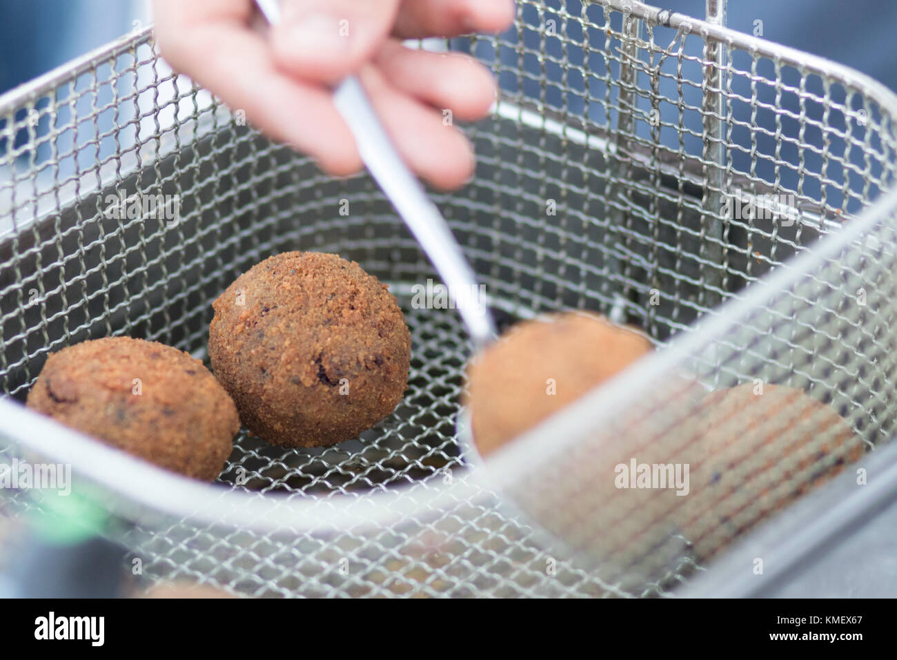 Sicily: cooking of the arancino, a typical street food Stock Photo - Alamy