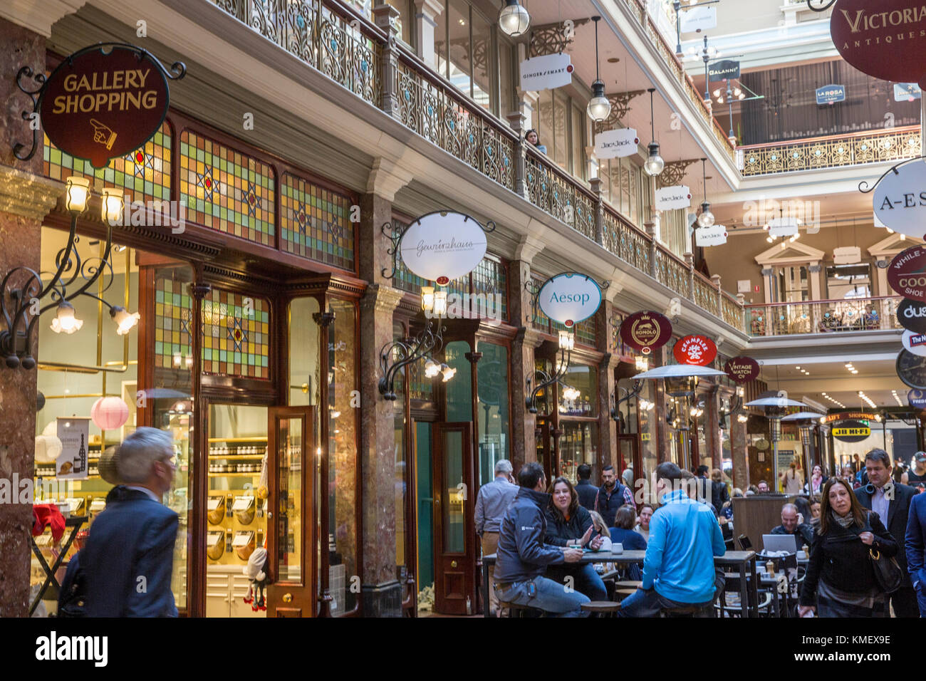 The Victorian Strand Arcade shopping centre in Sydney city centre ...