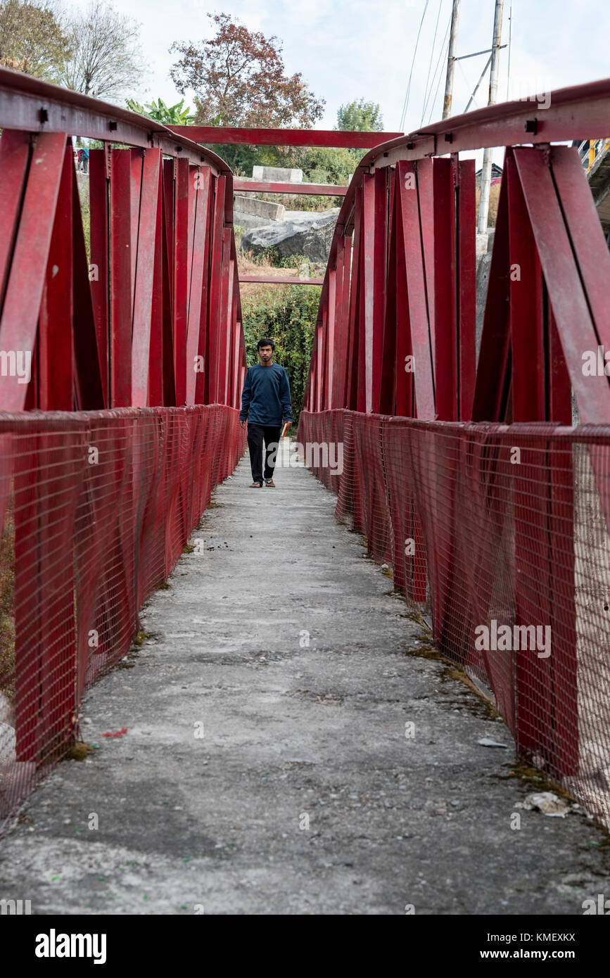 Girl walking over bridge hi-res stock photography and images - Alamy