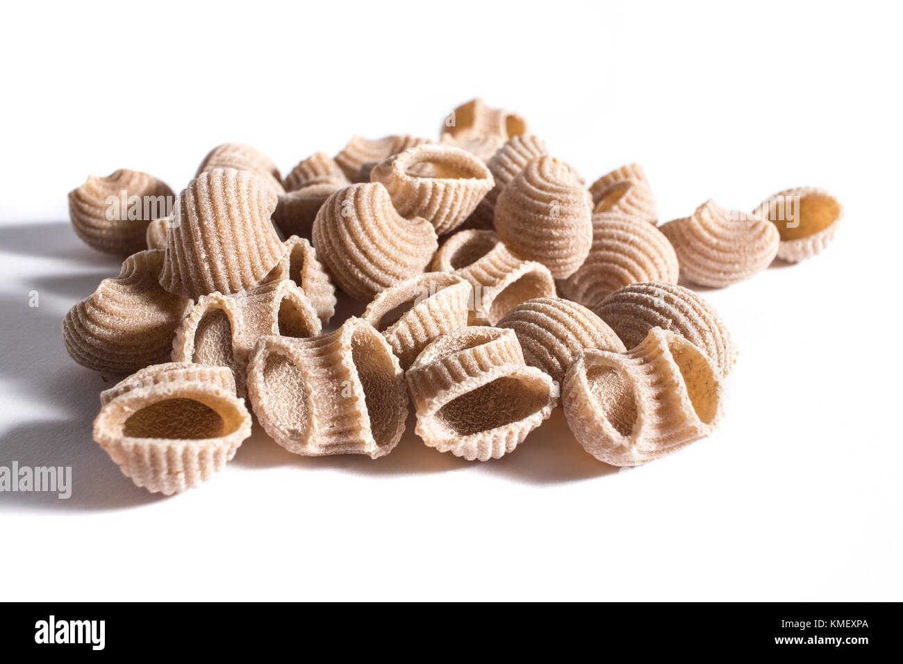 Ancient grain Sicilian pasta isolated on white background Stock Photo ...
