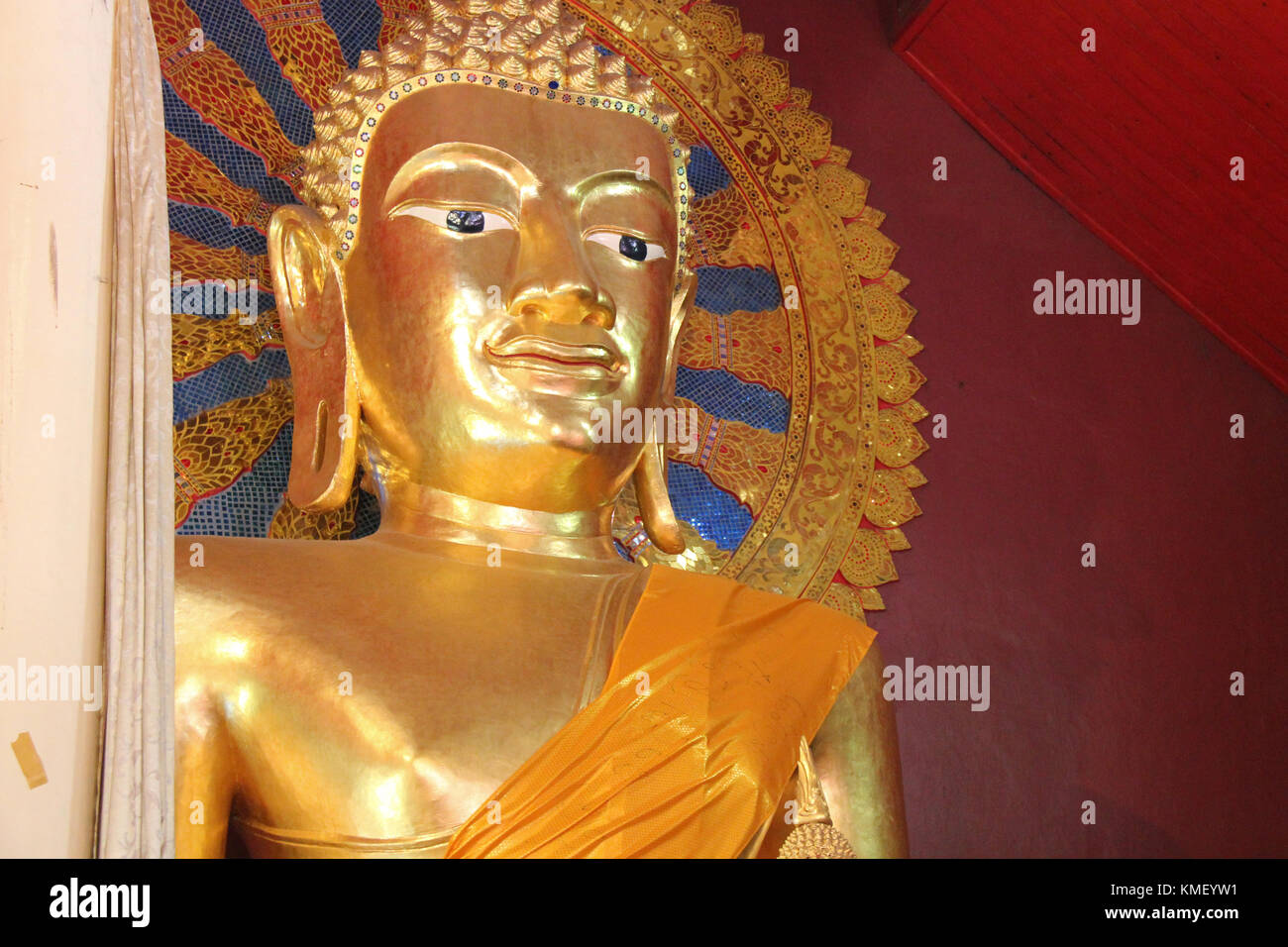 In a buddhist temple (Wat Phra Sing) in Chiang Mai (Thailand Stock ...