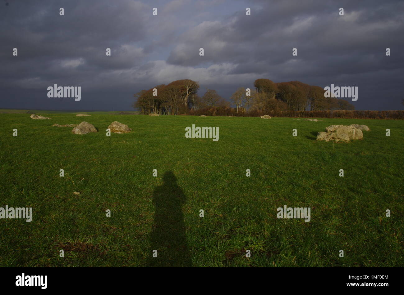 Kingston Russell Stone Circle., on a hilltop overlooking Abbotsbury and ...