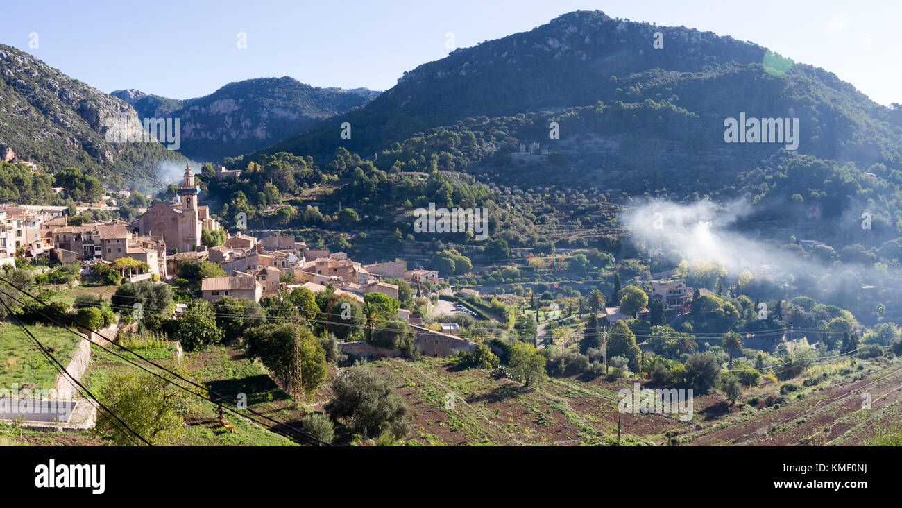 Panoramic view of Valldemossa in Mallorca, Spain Stock Photo - Alamy