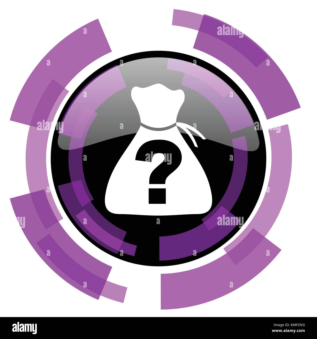 Riddle pink violet modern design vector web and smartphone icon. Round ...