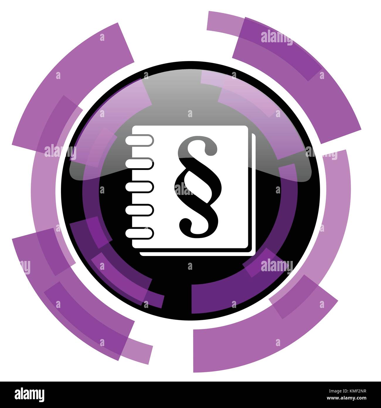 Law pink violet modern design vector web and smartphone icon. Round ...